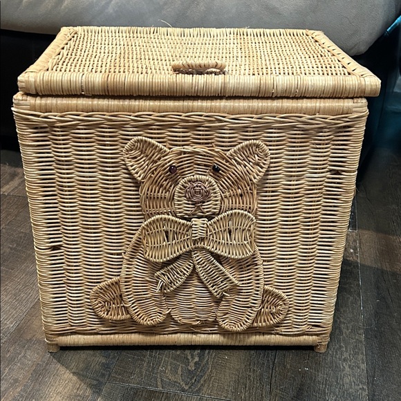 Storage & Organization | Vintage Wicker Landry Basket Toy Basket Hamper ...